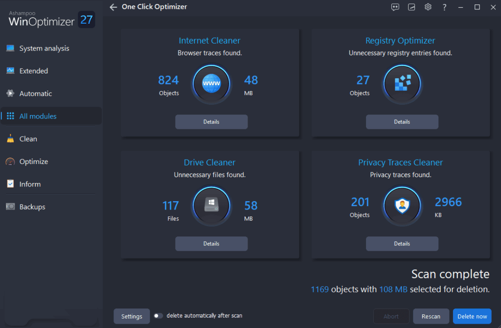 Ashampoo WinOptimizer 27 | Optymalizacja Windows PC